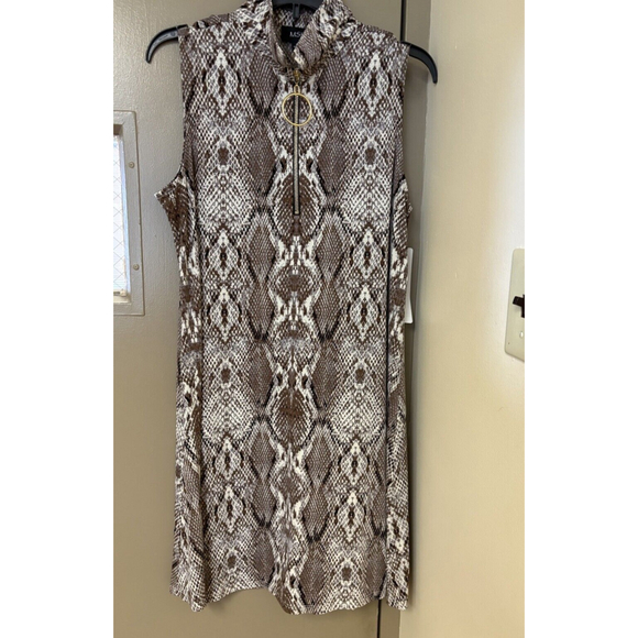 MSK | Dresses | Msk Snakeskin Sleeveless Long Tunic Top Dress Size L ...